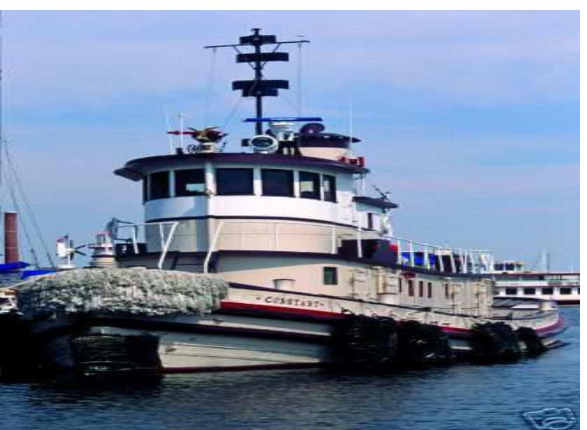 A small powerful boat used to tow ships and barges.