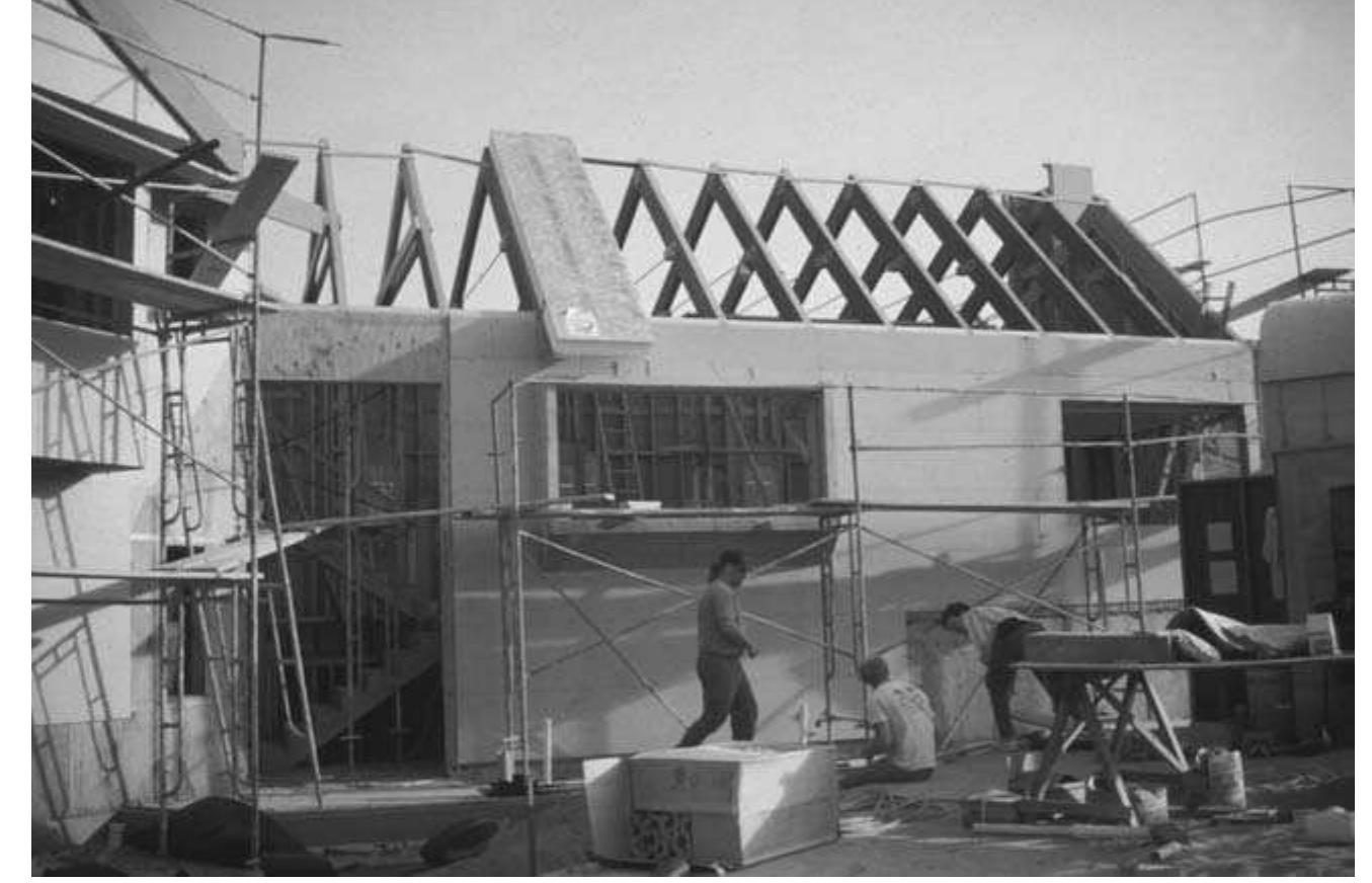 4 sloped roof framing plan. then a cardboard model was made