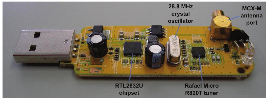 Dvb-t dongle with rtl2832u and rafael micro r820t tuner.