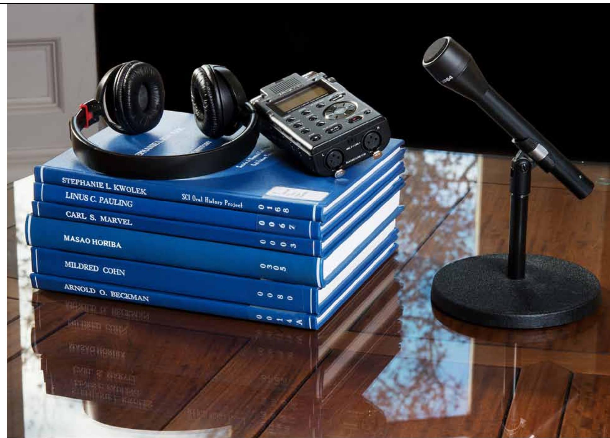 Bound copies of oral history interviews from the science