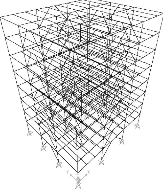 Sap2000 3d static system model