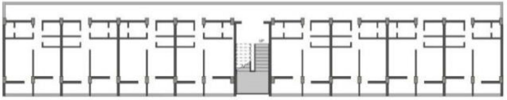 A typical floor plan of nazi-abad residential complex.