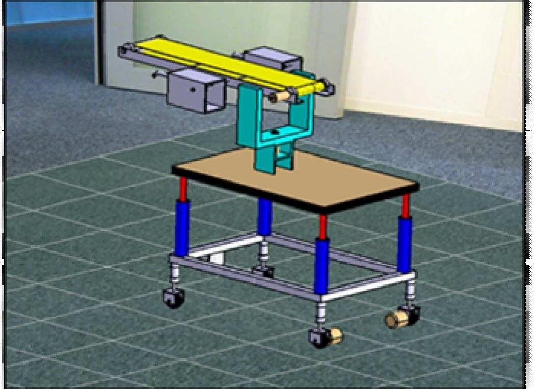 Catia model of 360 degree conveyor system