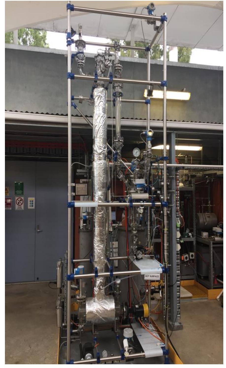 Meg distillation column the assembly of the distillation
