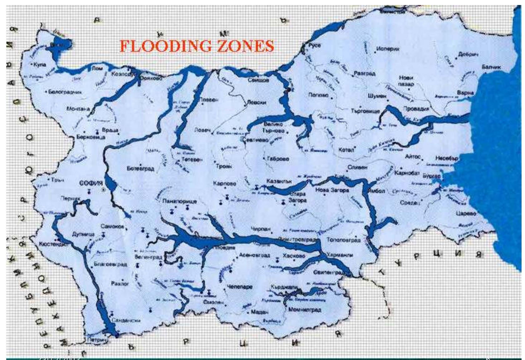B2.b - map of flooding zones in bulgaria.
