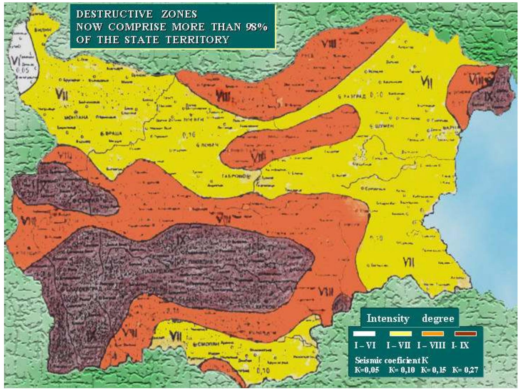 B2.g — update of the seismic regional division map in