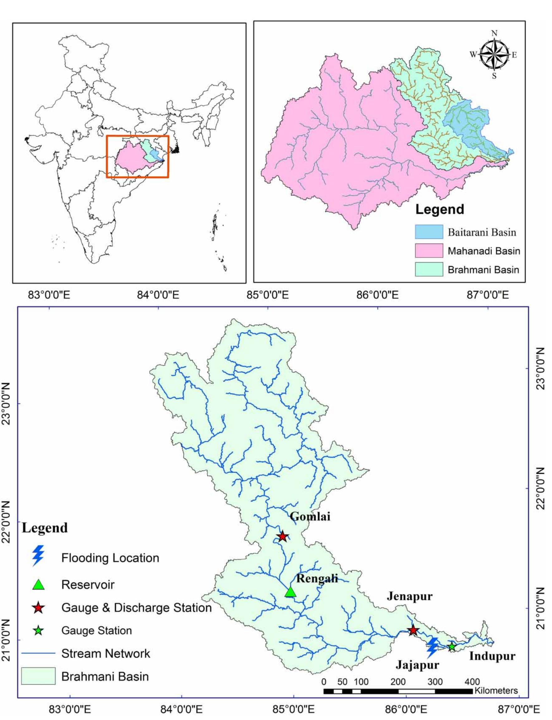 | map of the brahmani basin.