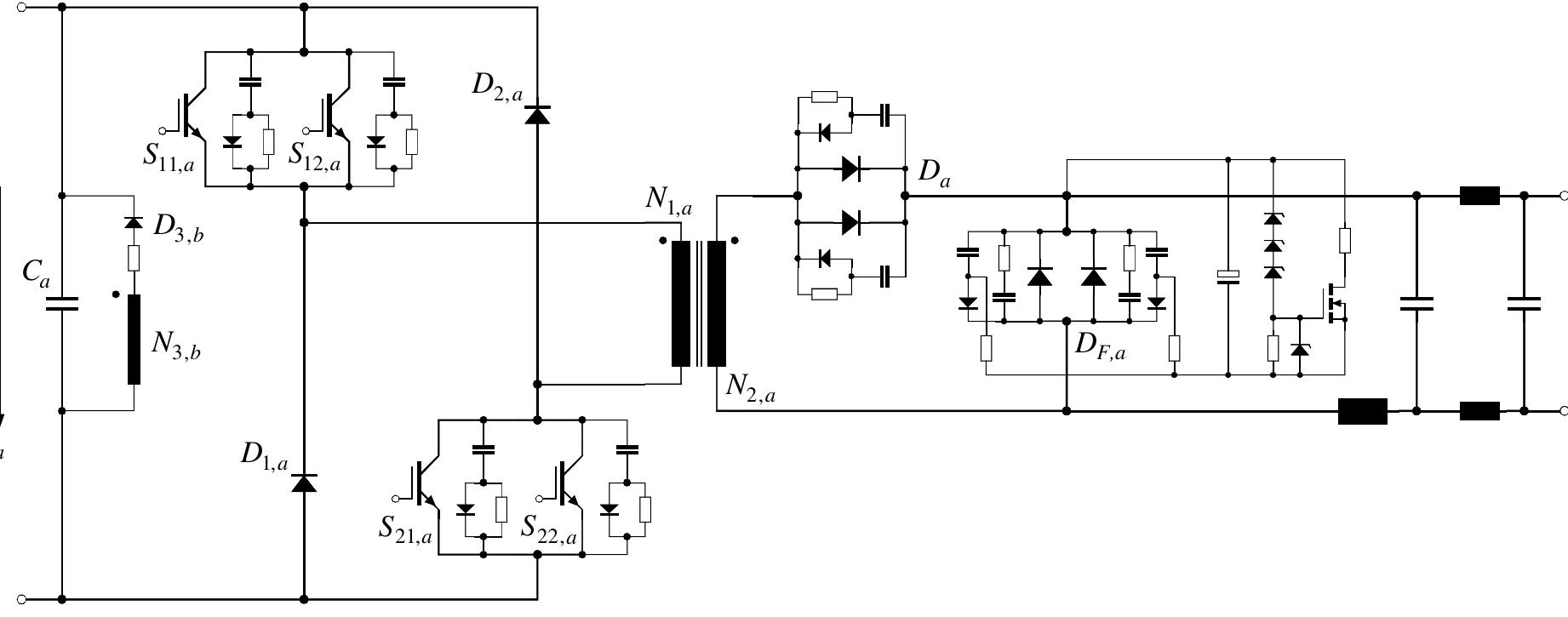 Detailed structure of the power circuit of the partial