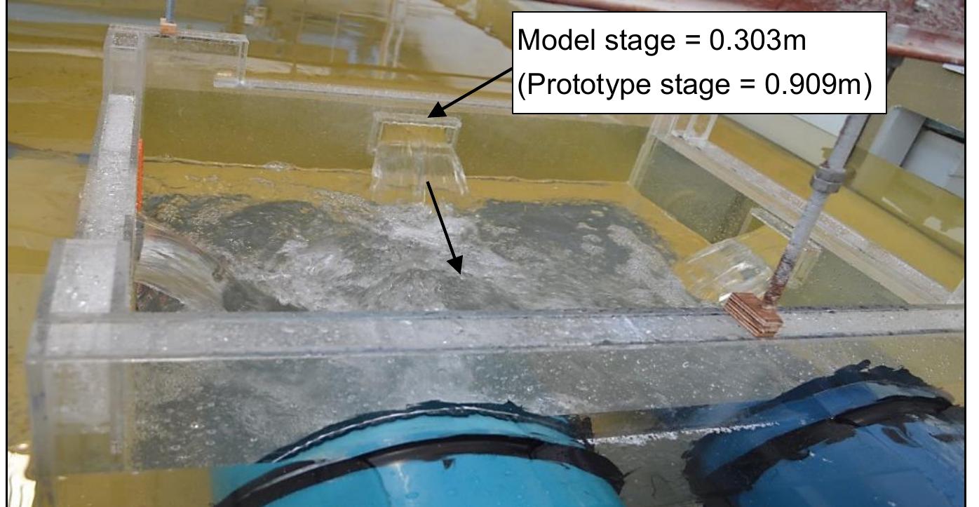 H.29: three 10- year control orifices fully submerged