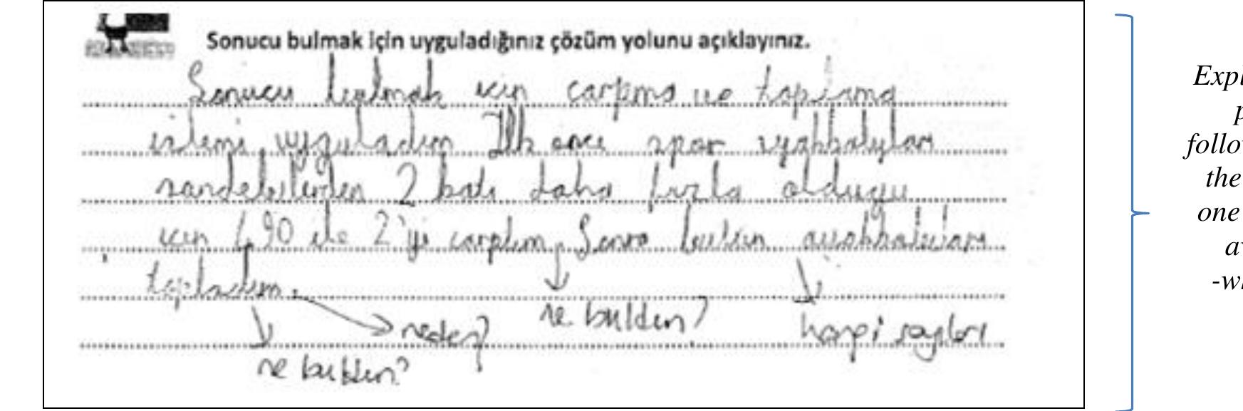 1. explanation of student 9 (1 point) examples of the