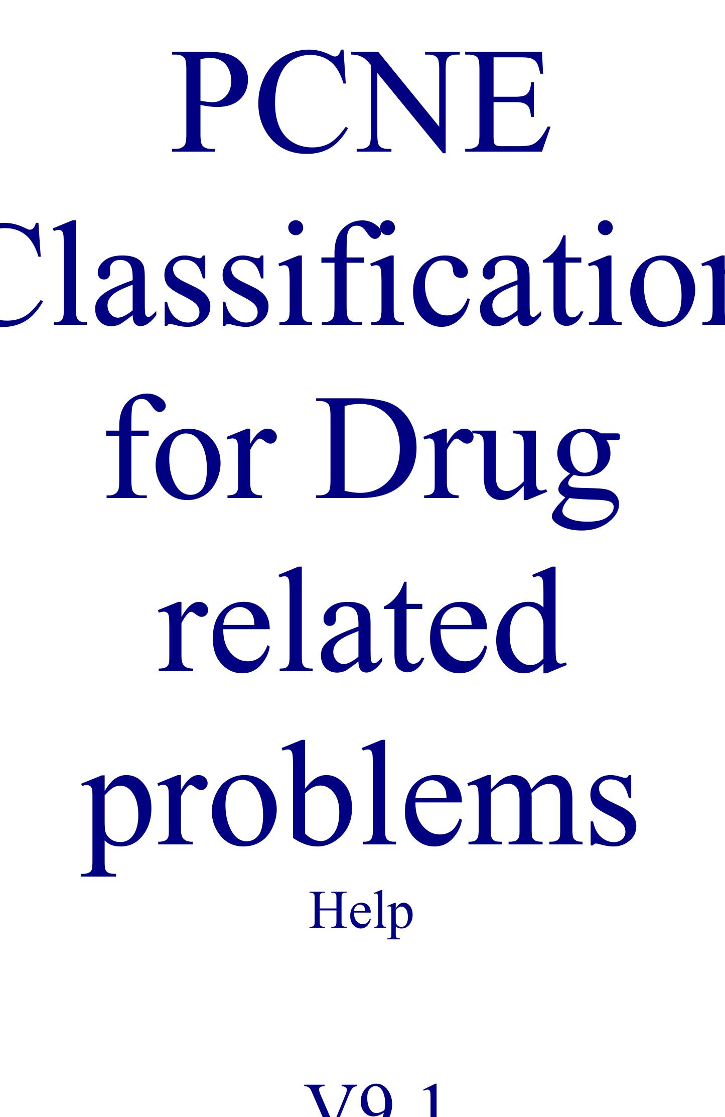 (PDF) PCNE Classification for Drug-Related Problems V9.1 -Page 1 ...
