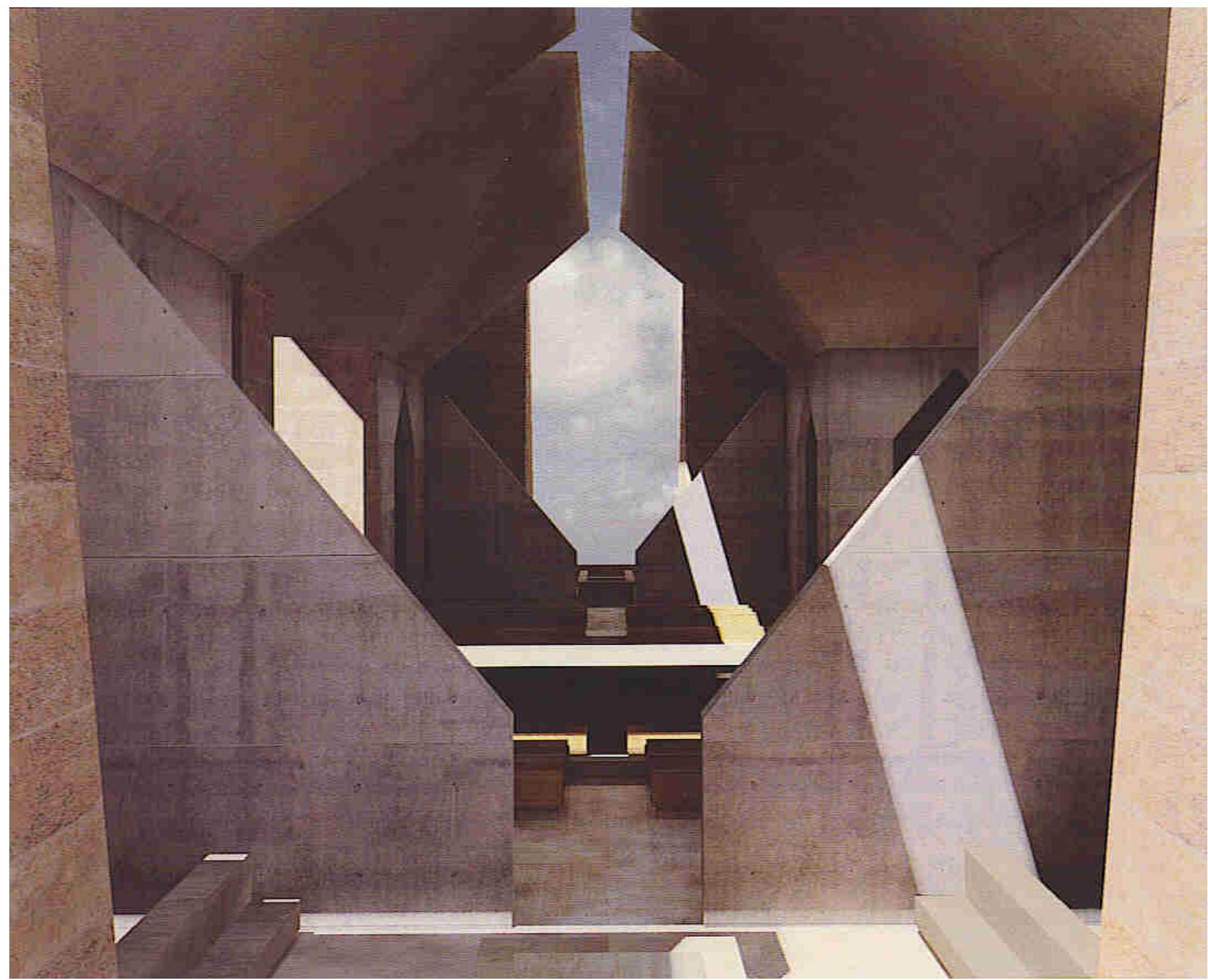 Hurvah synagogue, first proposal. louis i. kahn, 1968.
