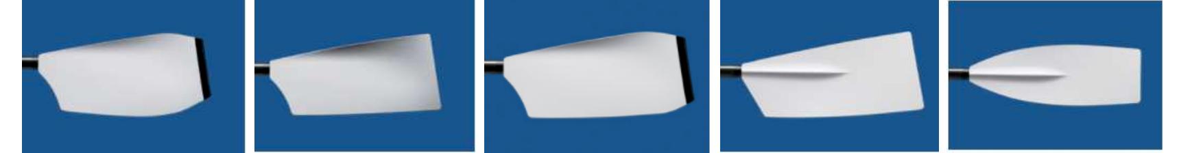 3: the different blade shapes of concept2 [12]. from left to