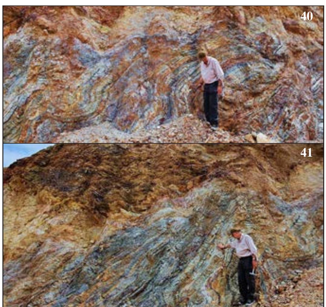 S 40 and 41: views of an angular unconformity between the