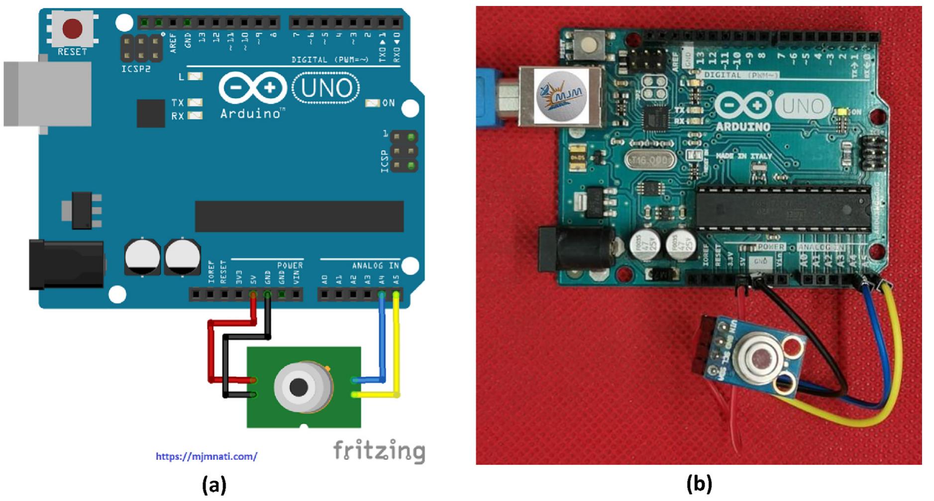 Arduino Uno And Mlx90614 Sensor Interfacing Circuit A A