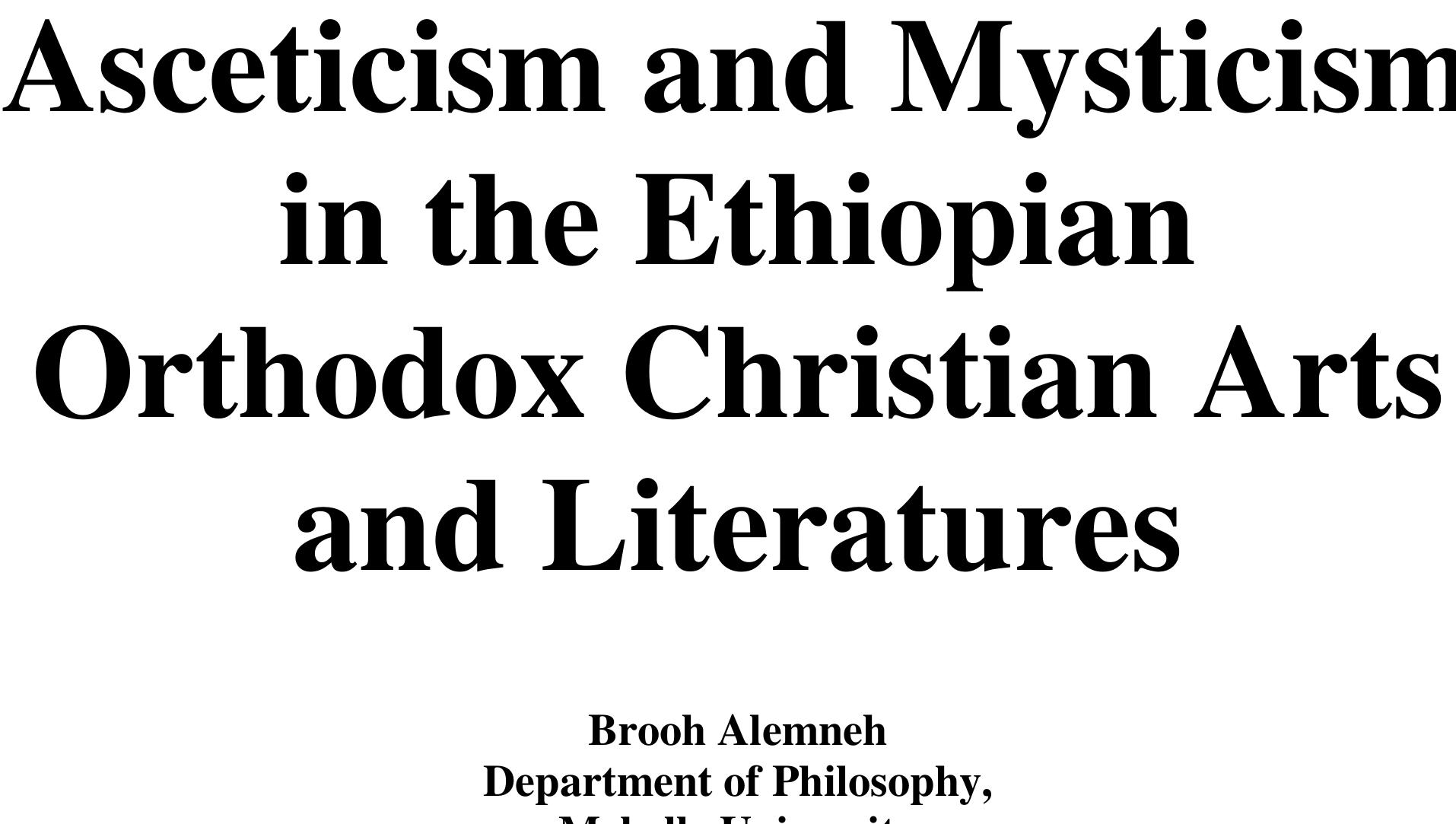 Figure 1 - from Asceticism and Mysticism in the Ethiopian