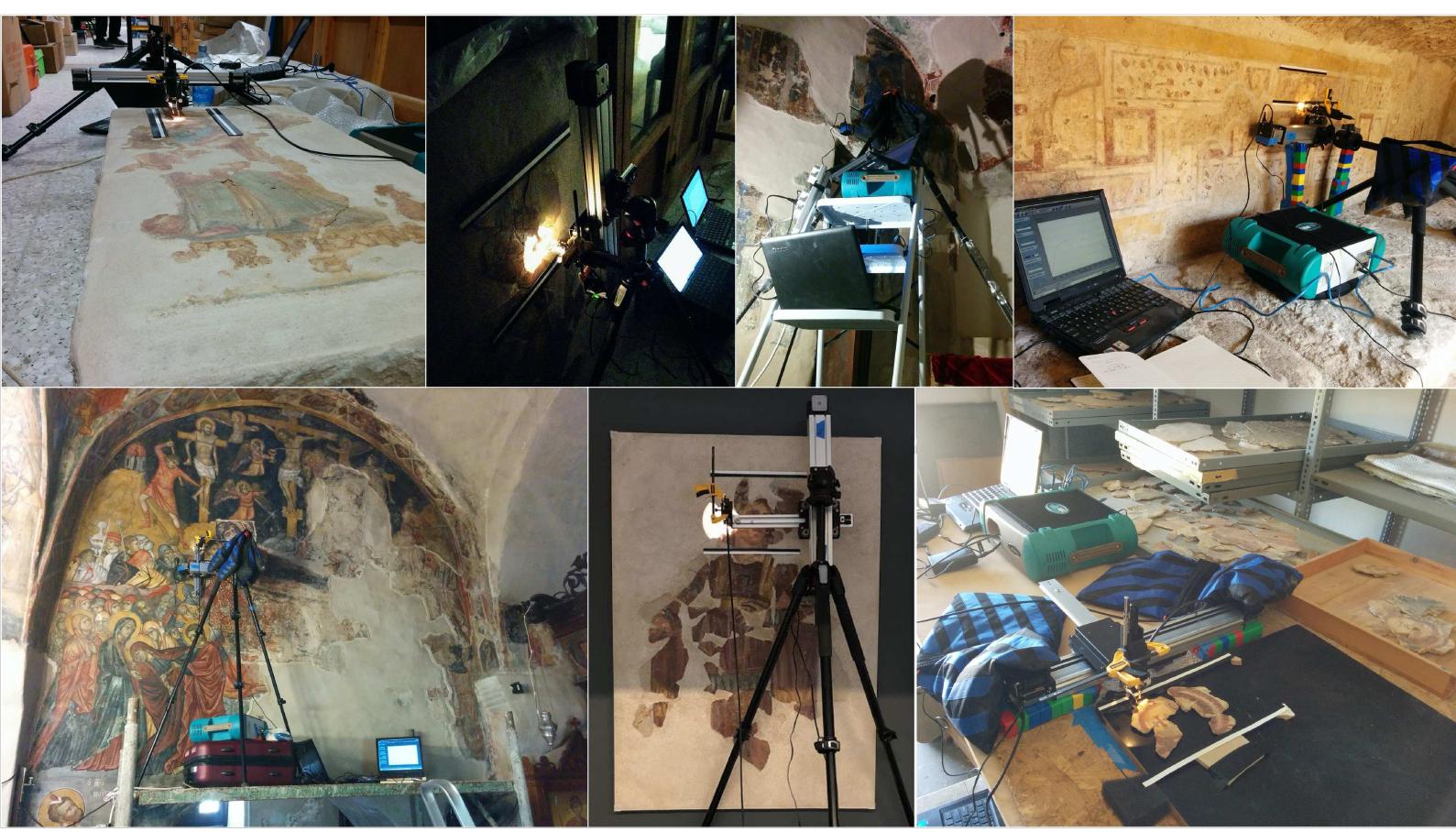 The srs hyperspectral system was applied in various