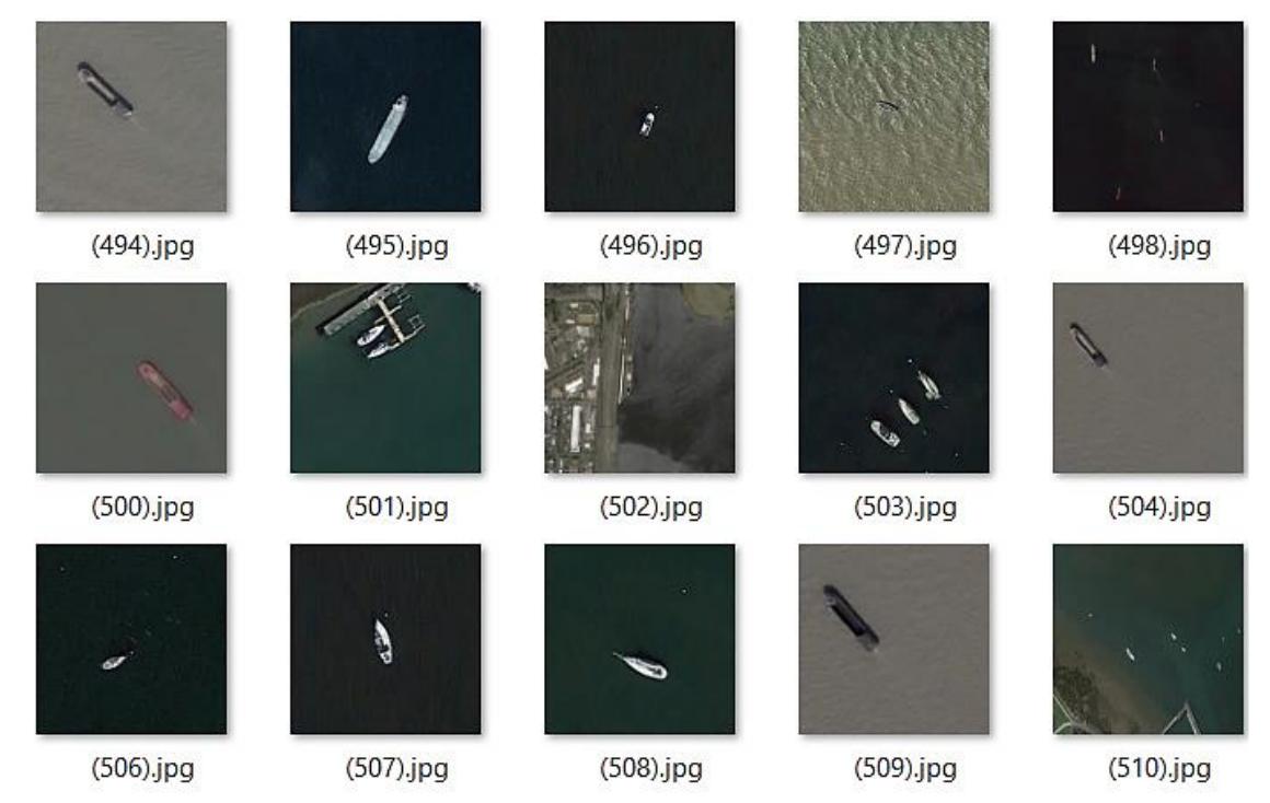 Sample images from kaggle ship dataset the dataset used in