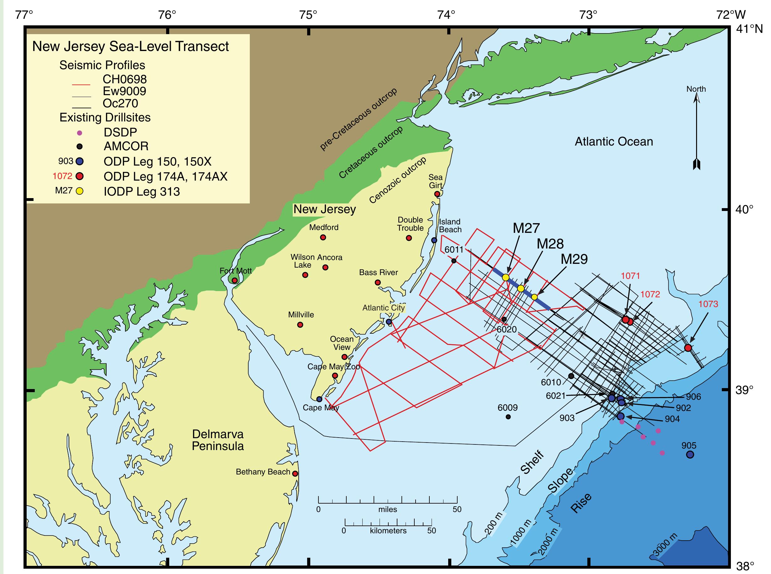 Generalized bathymetric location map of the new