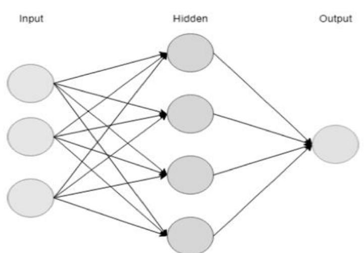 Example structure of neural network. weight of nodes can be