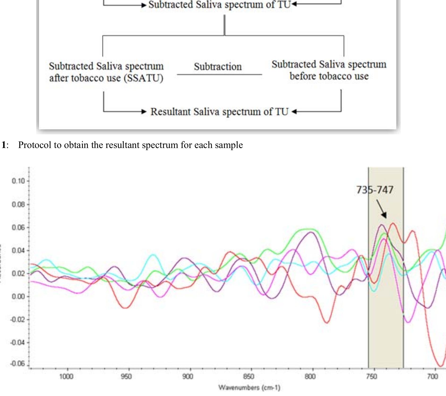 Typical salivary ftir spectrum of cigarette smokers several