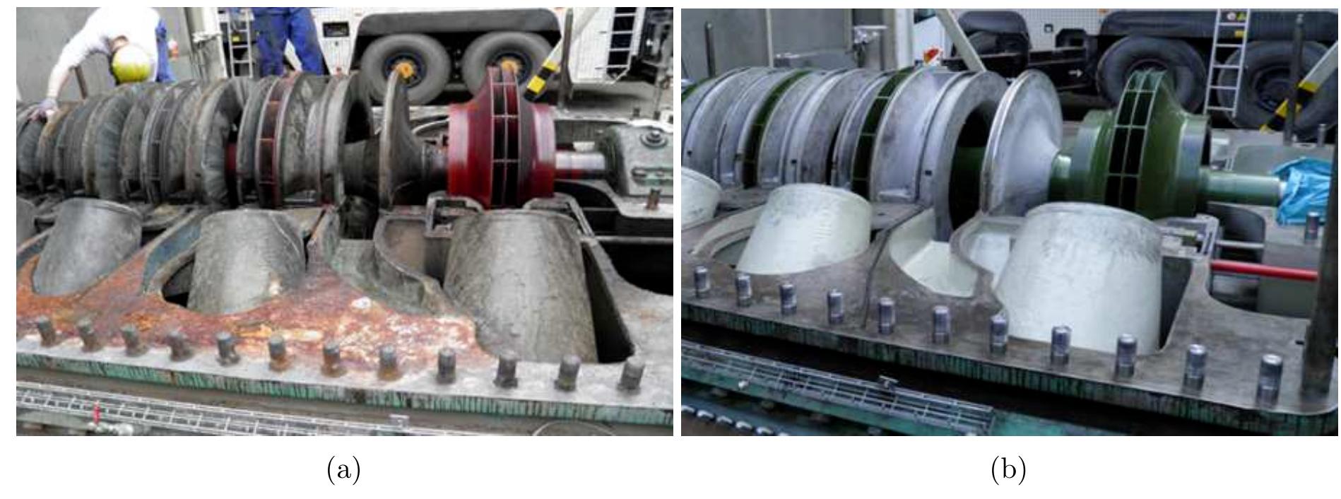 1: pictures of the multistage air centrifugal compressor