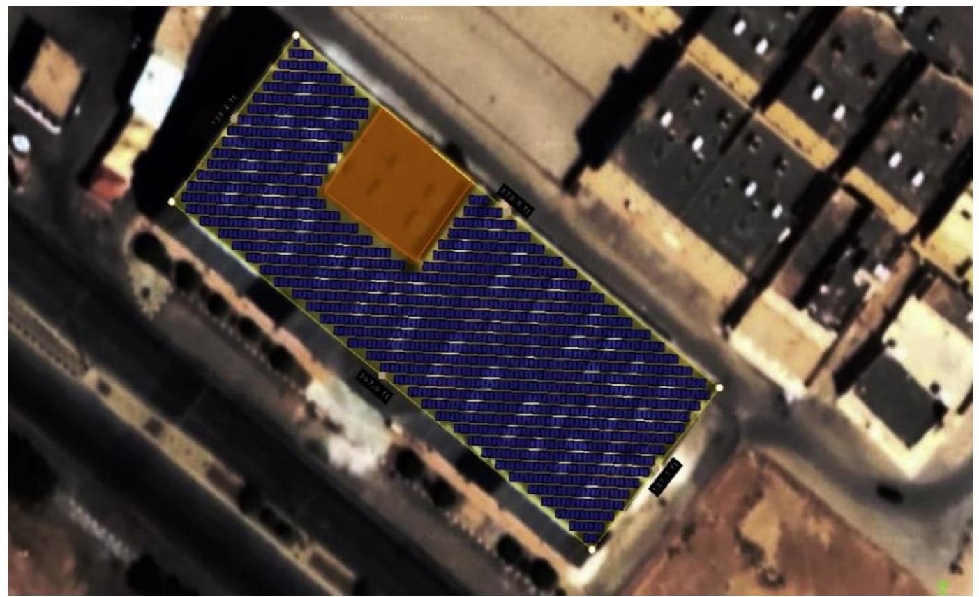 Layout of rooftop pv system for college of engineering at