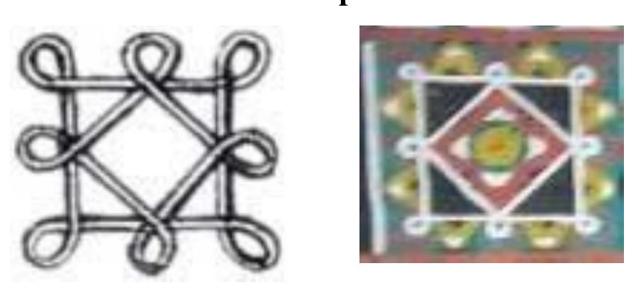 The form of the tread motif of raja sulaiman consists of a
