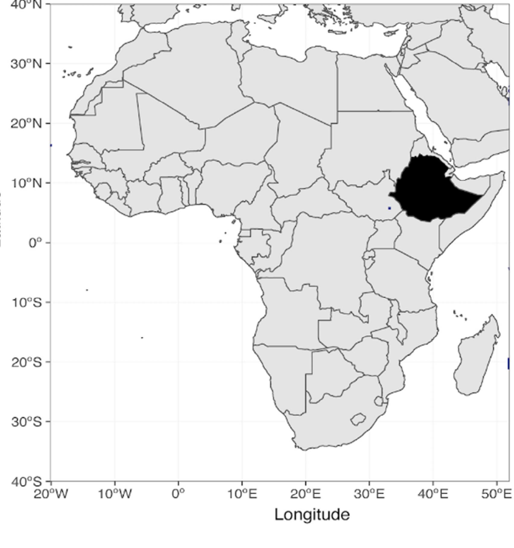 Figure 1 - Ethiopian vegetation types, climate and