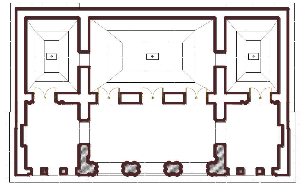 | plan of main temple the south facing main temple stands to