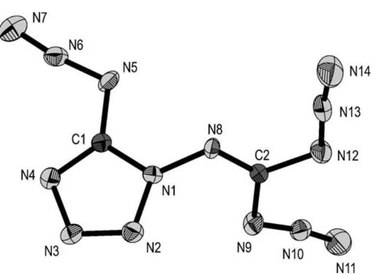 C2N14: An Energetic and Highly Sensitive Binary Azidotetrazole