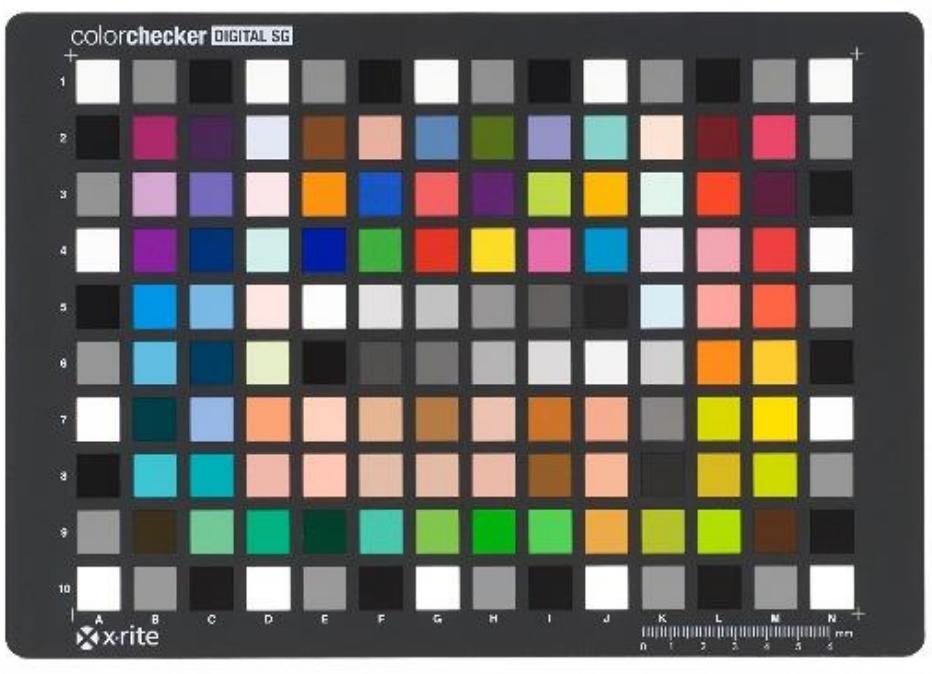 X-rite colorchecker sg digital colour chart all rock art