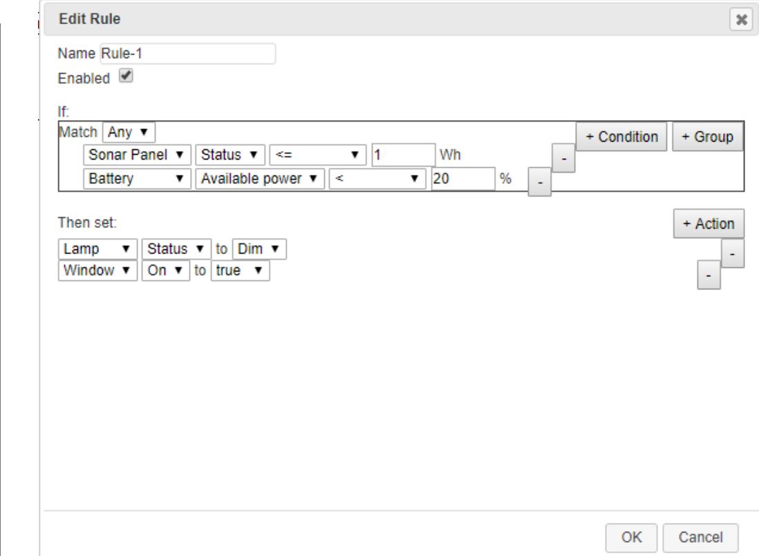 Iot gateway automation configuration from the web interface