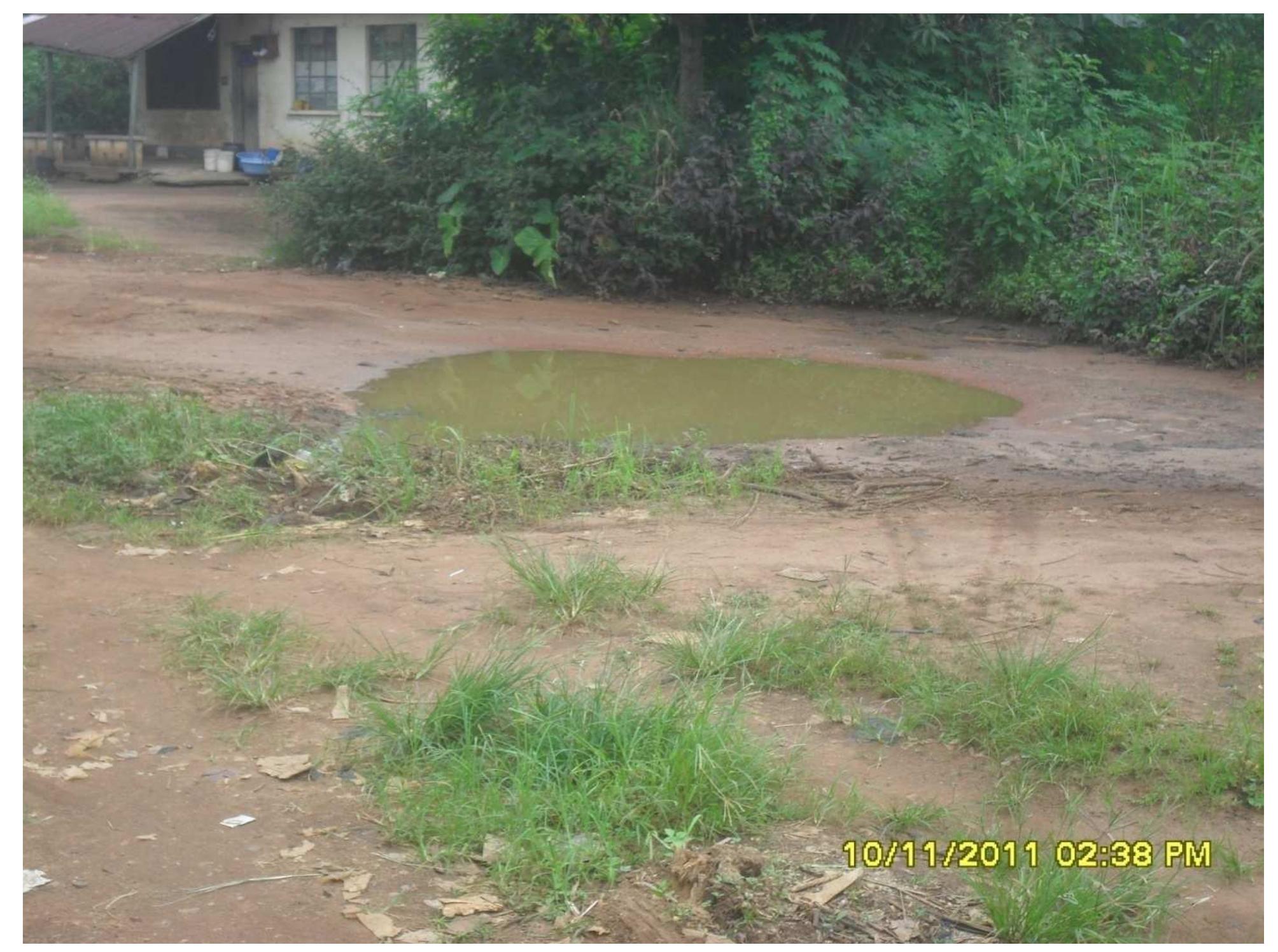 Drainage system in shell camp housing estate. (drainage