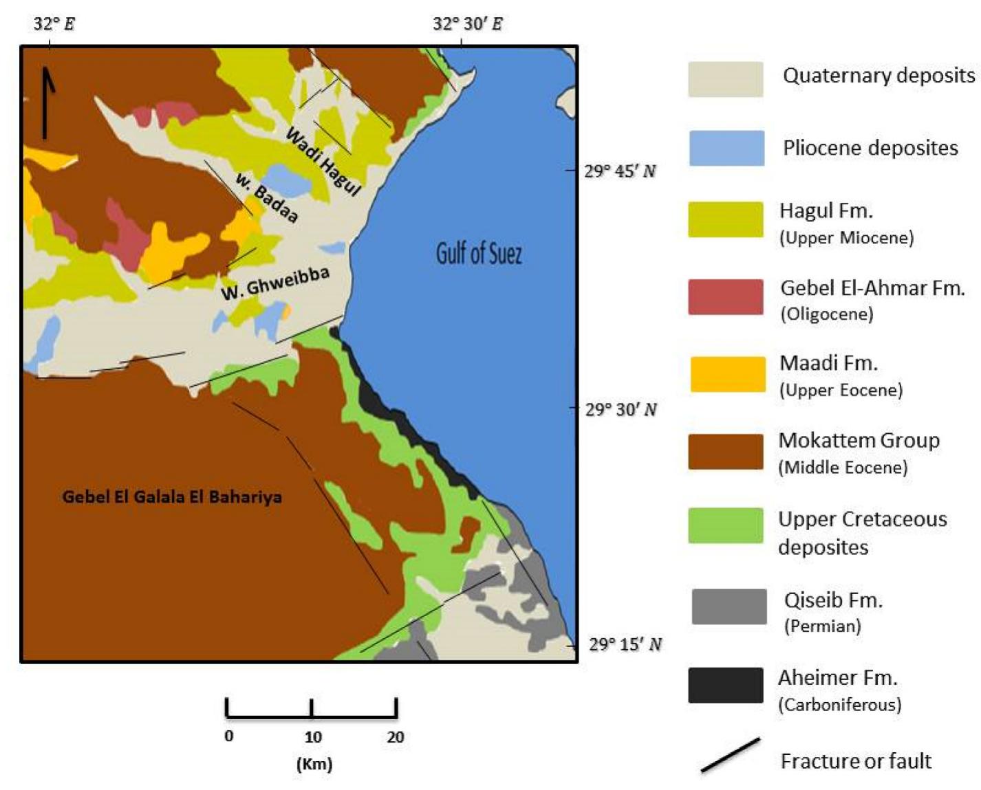 Geological map of alain alsukhuna—algalala albahariya area,