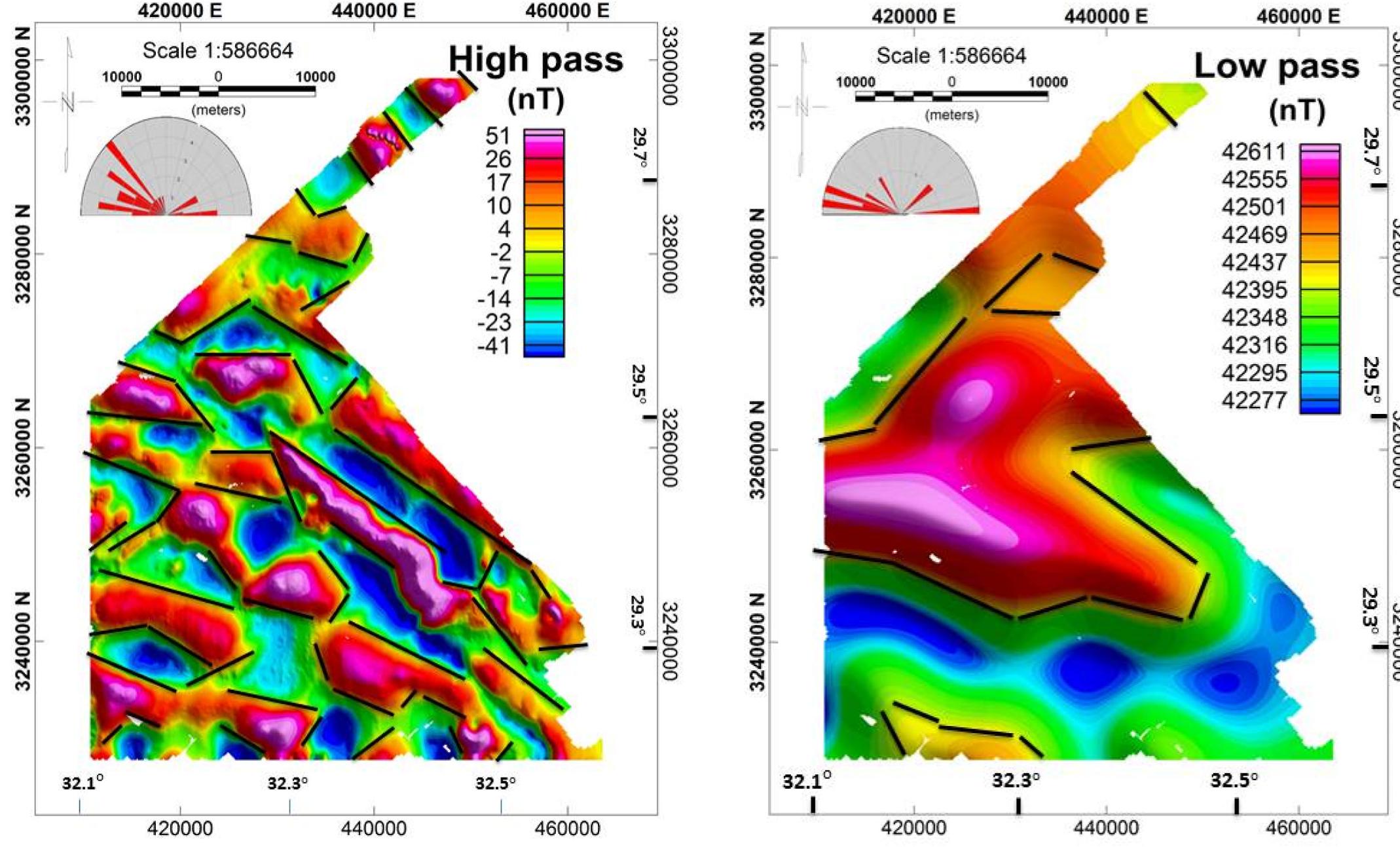 High-pass (residual) aeromagnetic anomaly map of alain