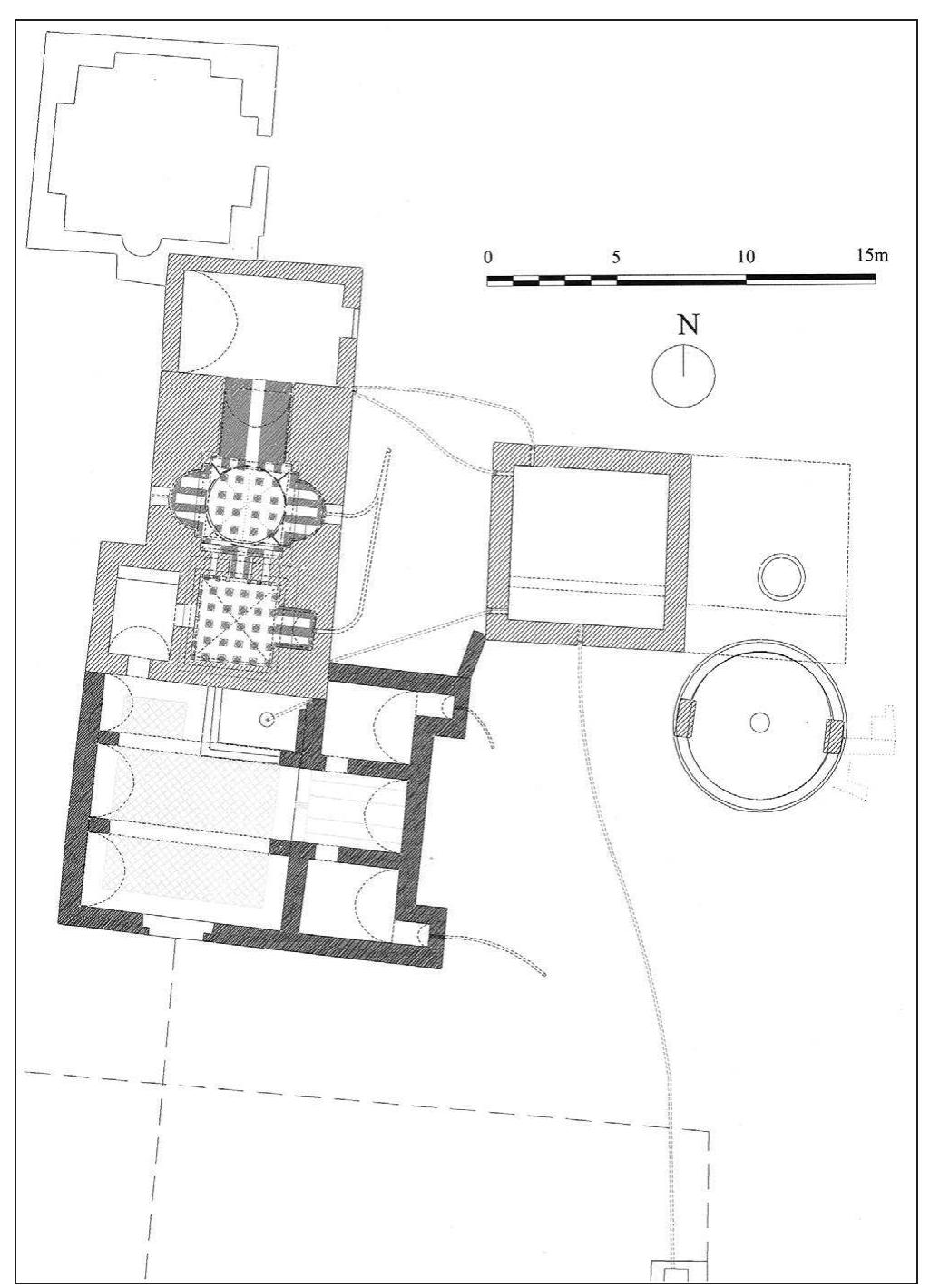 Igure 13. hammam al-sarah. detailed plan of the building,