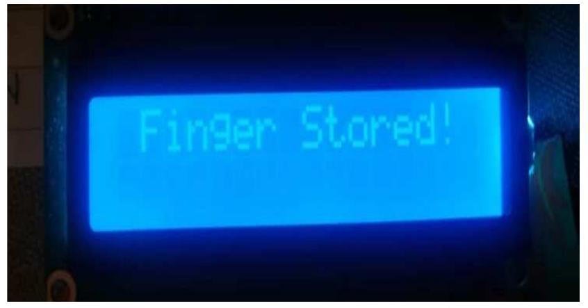 Fingerprint stored based on the figure shown in 6 and 7,