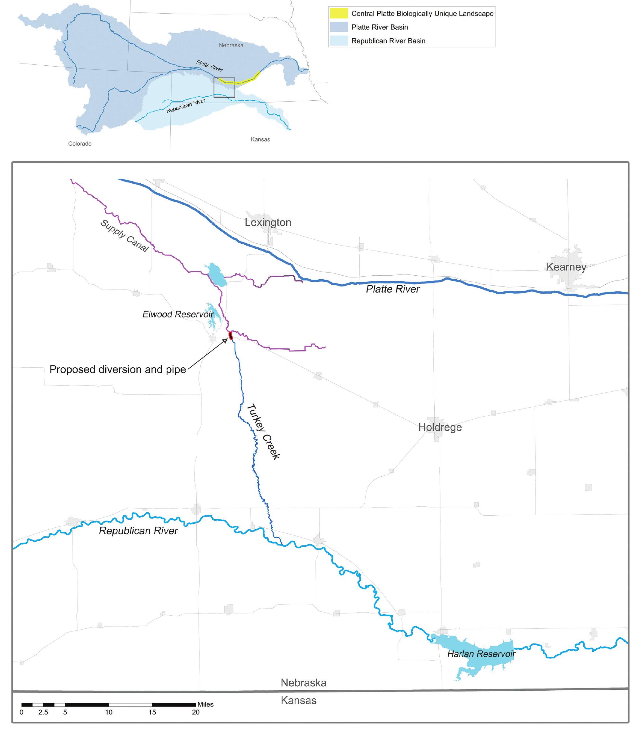 Map of the platte river basin, republican river basin, the