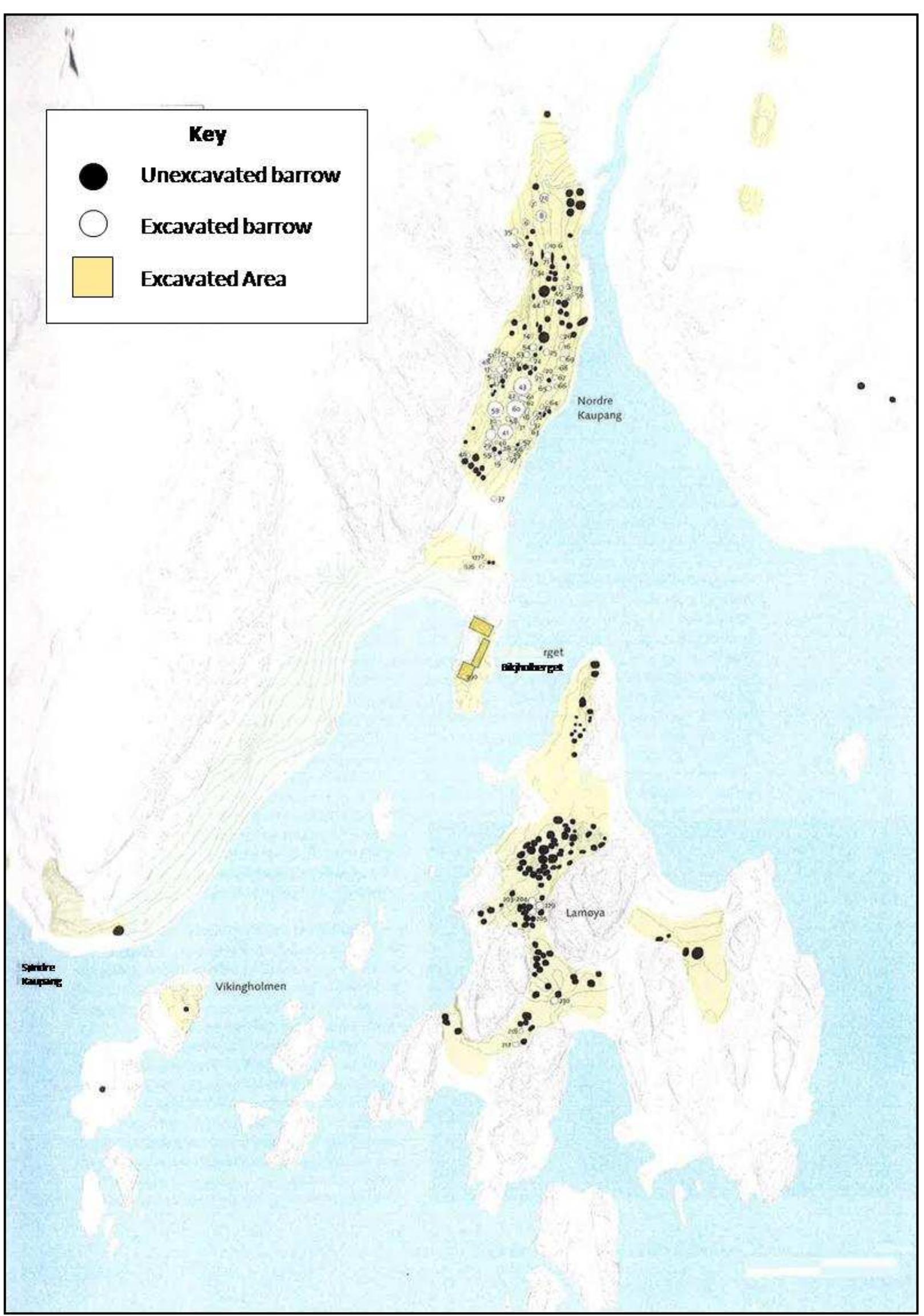 The positioning of the graves and cemeteries. figure 8. map