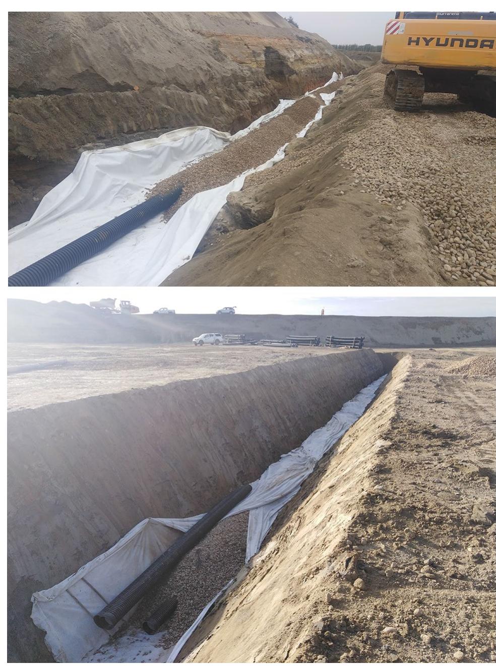 S. 13 and 14 installation of the sub-drainage system