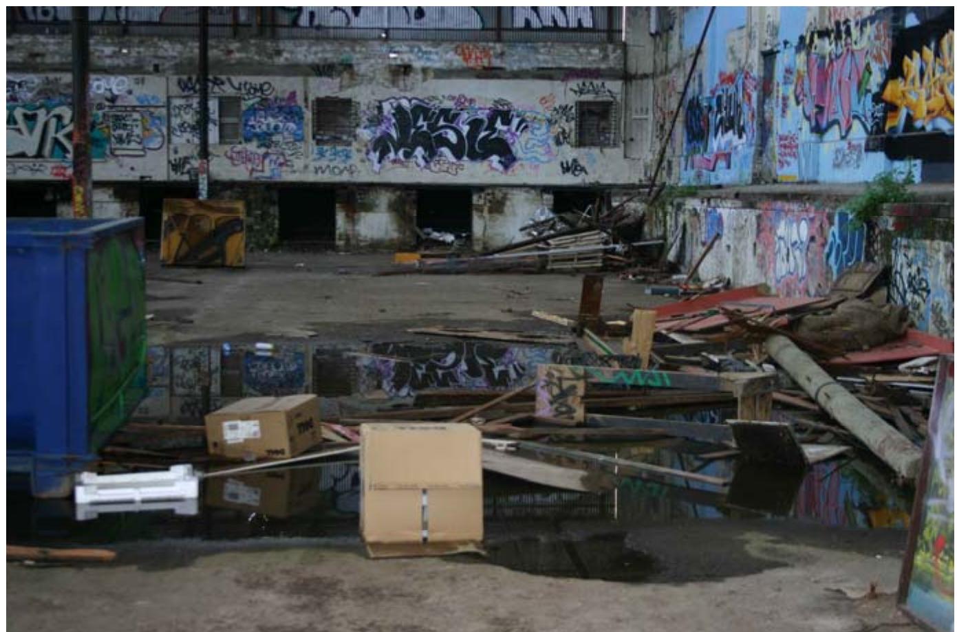 Rozelle tram depot (glebe, 2008). figure 5. rubble from