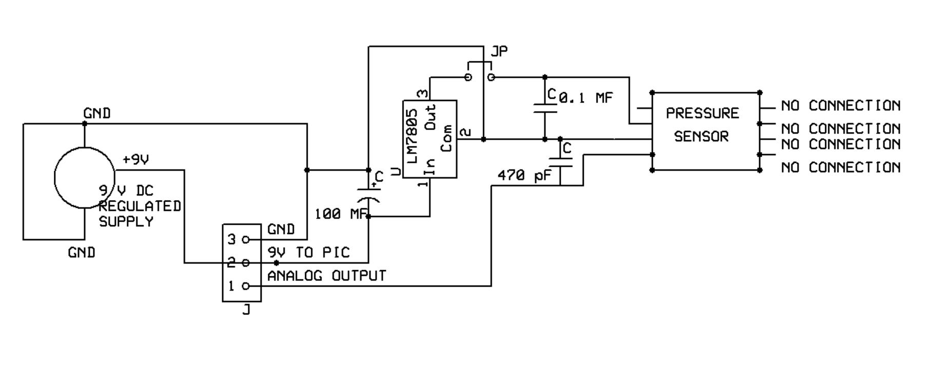 The schematic diagram of the circuit design. the connectors