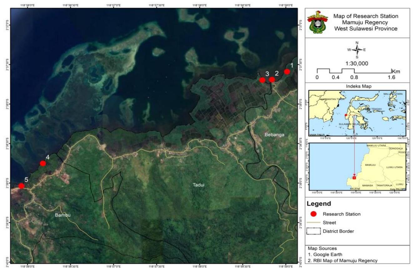 The map of research location the research was conducted in