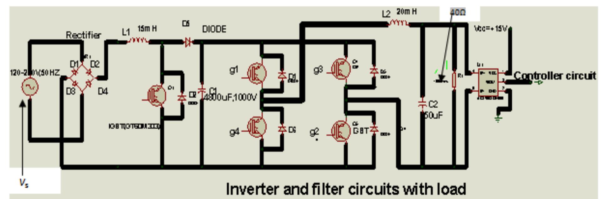 The topology of power circuit of transformer-less voltage