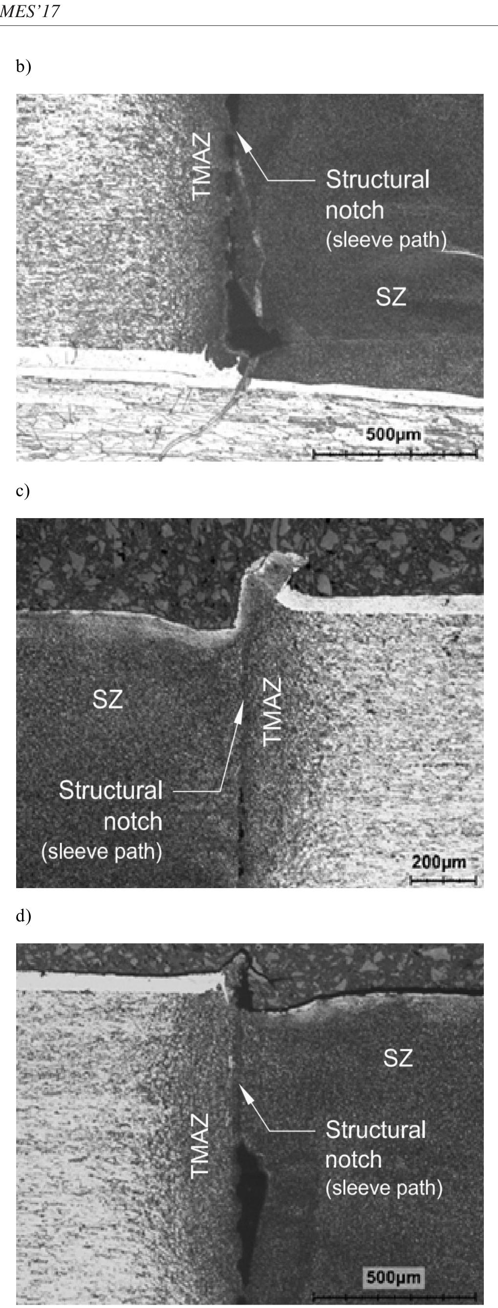 The microstructure of the weld that highlights the