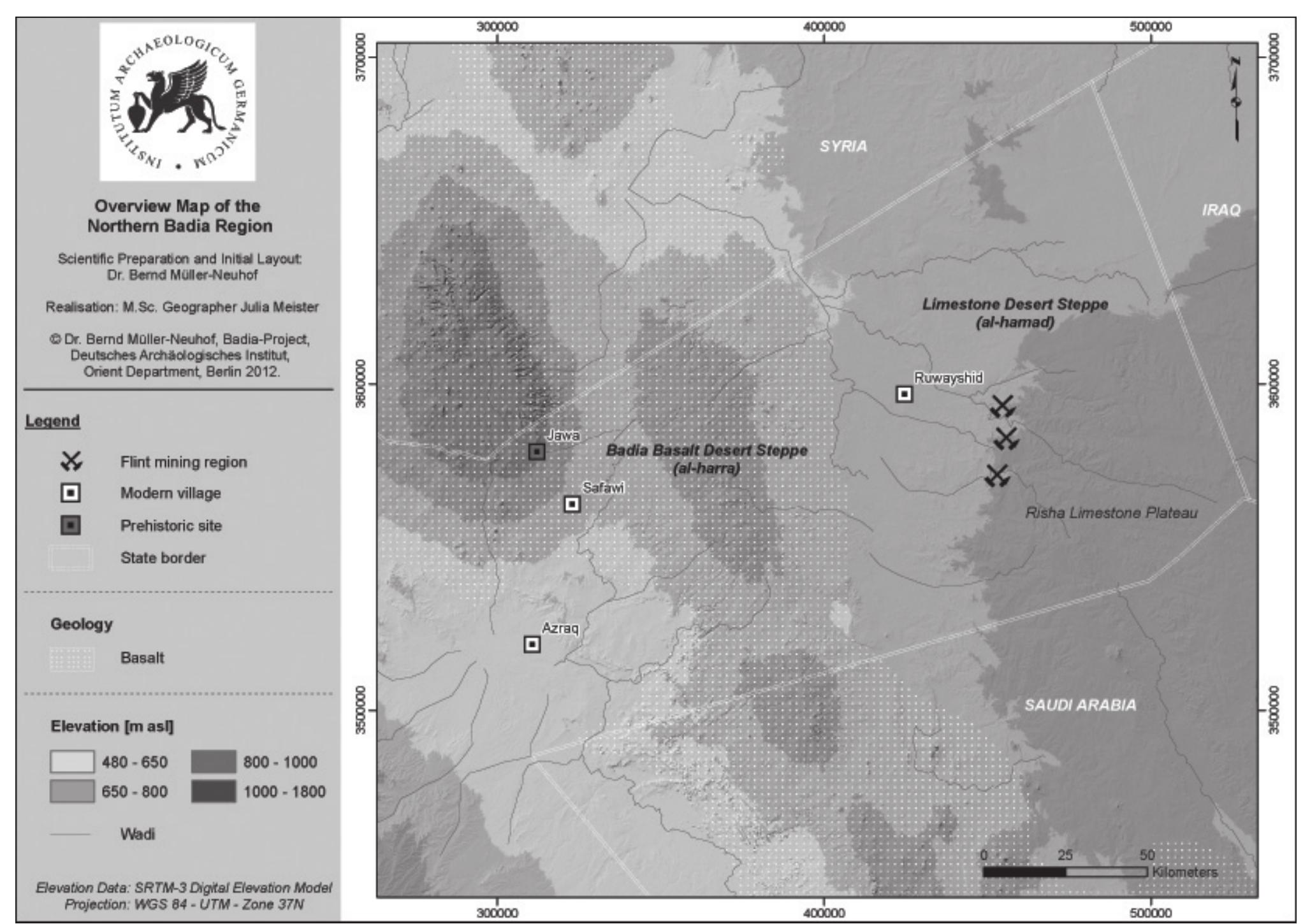 1. map of the northern badiyah with the location of the wadi