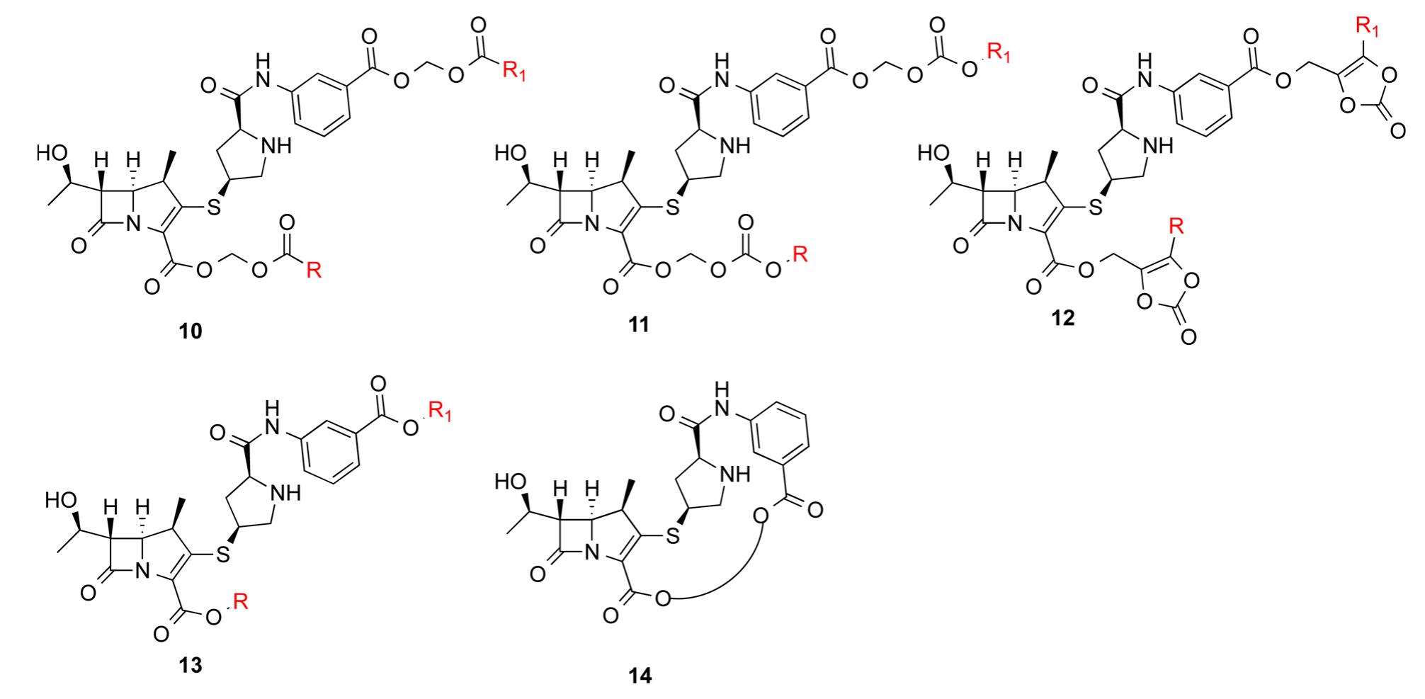 Chart 2. general structures of five classes of prodrugs fe