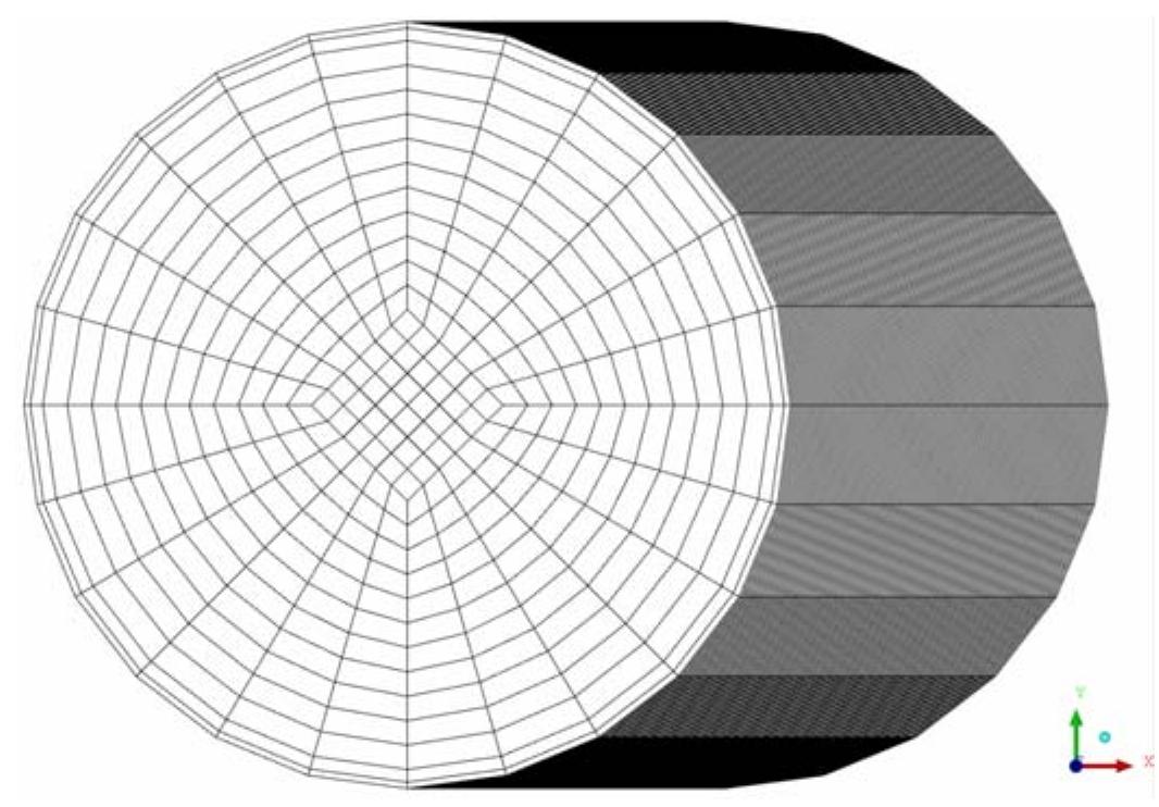 Typical grid for the horizontal pipeline domain.