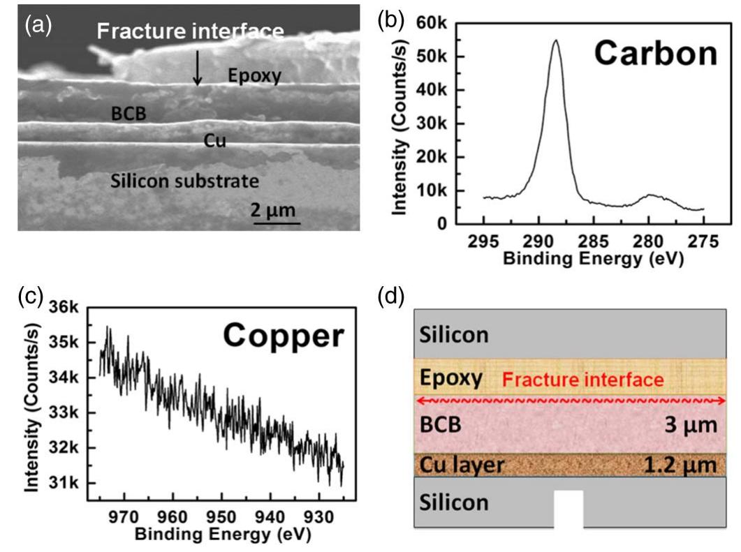 (a) fracture interface of one sample after the four-point